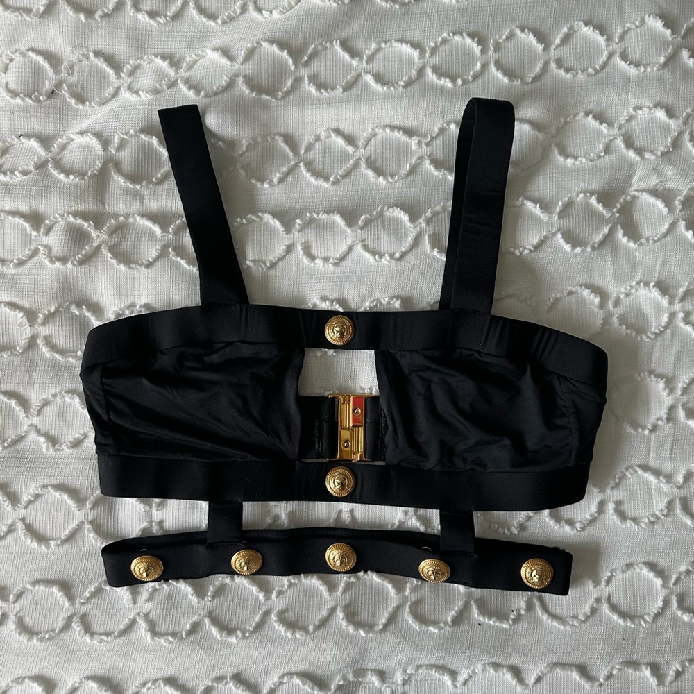 Monica Hansen Rich And Fab Cutout Bikini Top - Gem